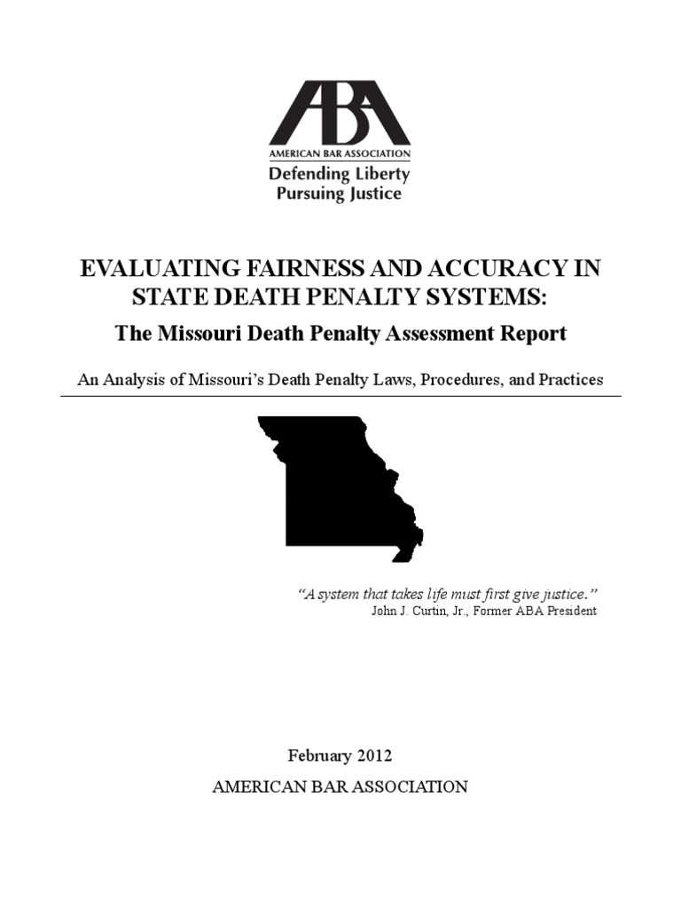 Death Penalty Report | PDF | Prosecutor | American Bar Association