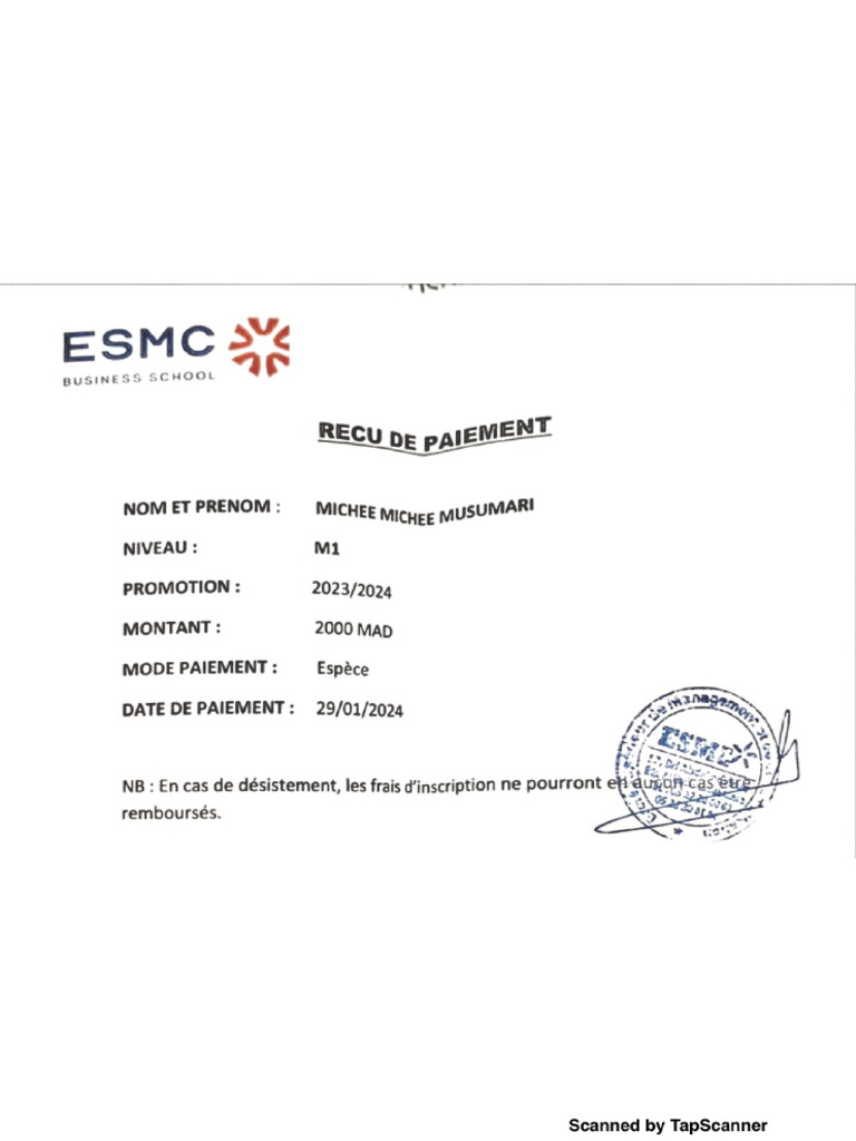 Reçu Scanner 1 | PDF