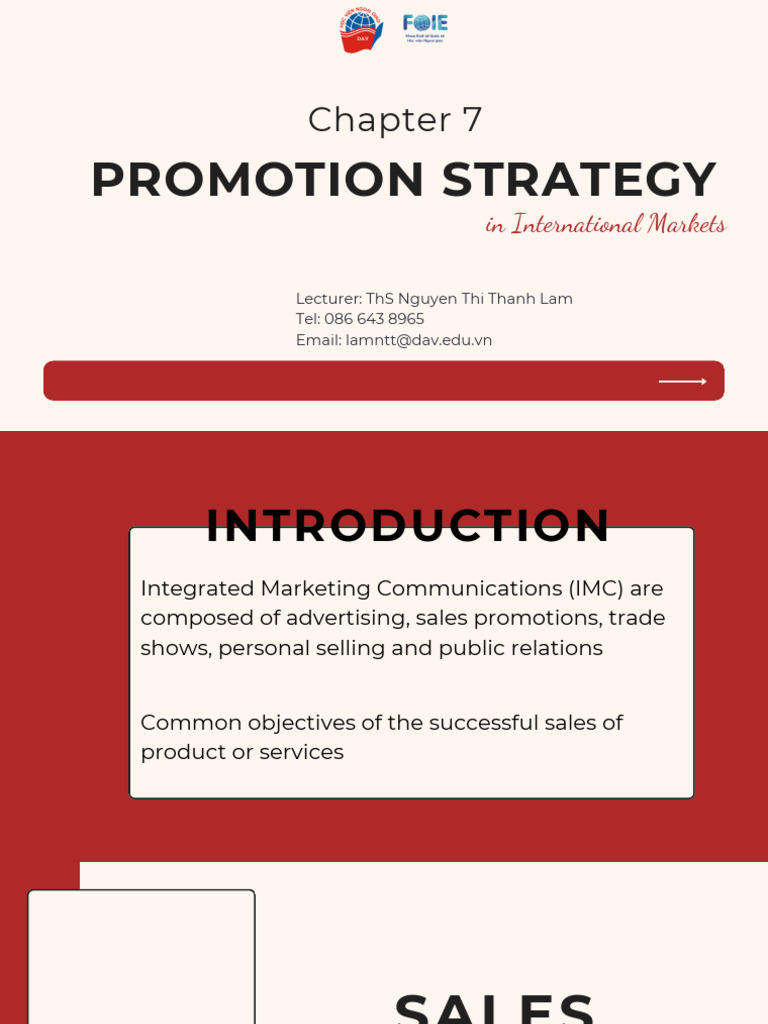 Chap 7. Promotion Strategy | PDF | Advertising | Public Relations