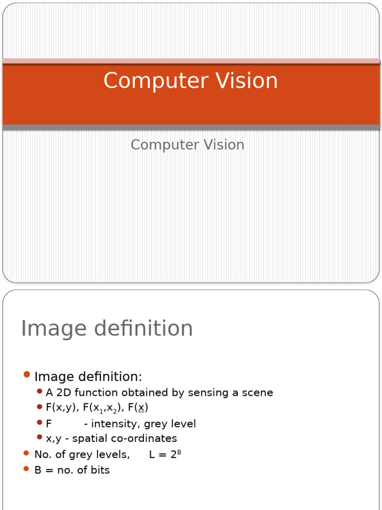 Computer Vision Basics | PDF | Normal Distribution | Function (Mathematics)