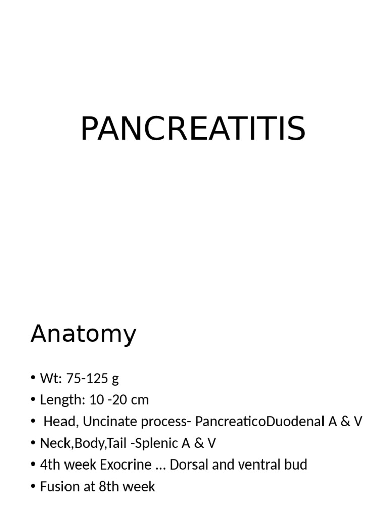 PANCREATITIS- short 12-03-21 | PDF | Pancreas | Human Diseases And ...