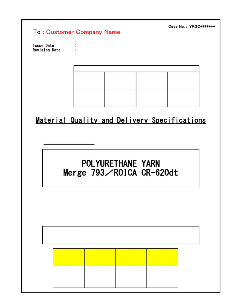 Delivery Specifications_Sample | PDF | Paperboard | Specification ...