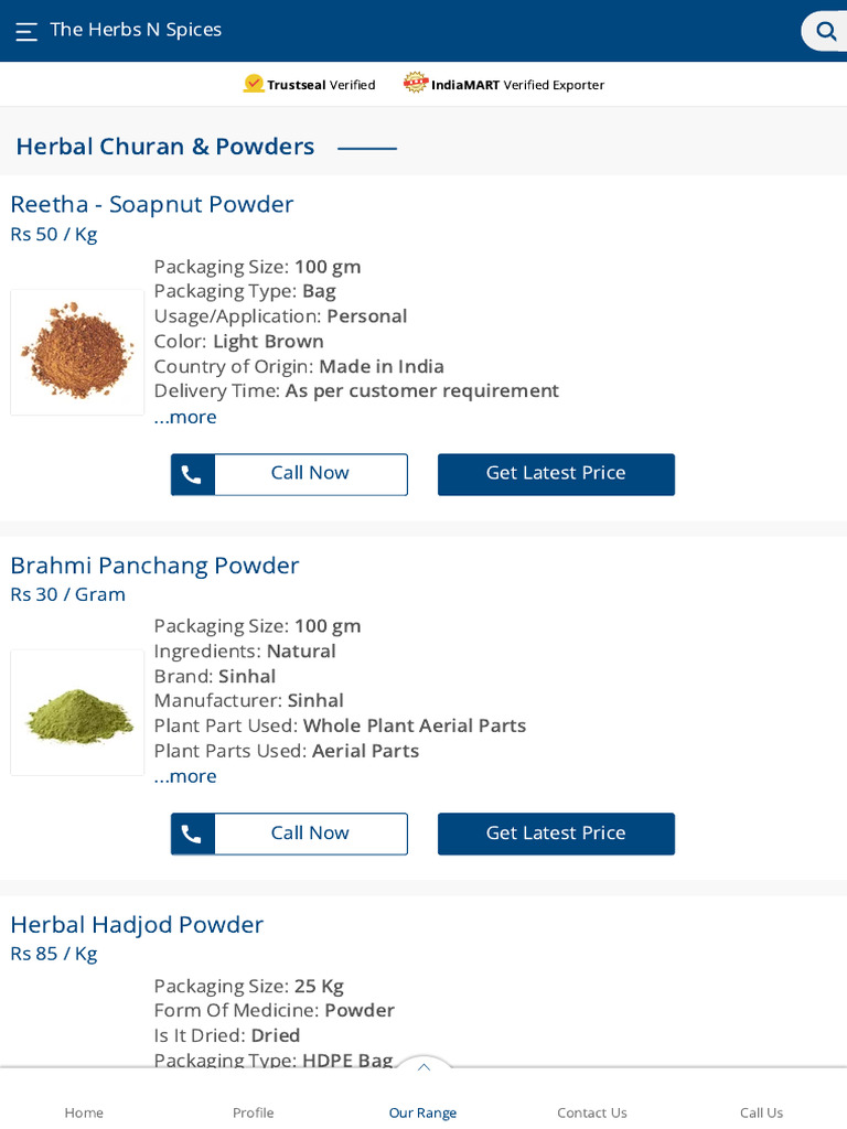 Https WWW - Herbsandspices.in Herbal-Churan-Powders - HTML | PDF