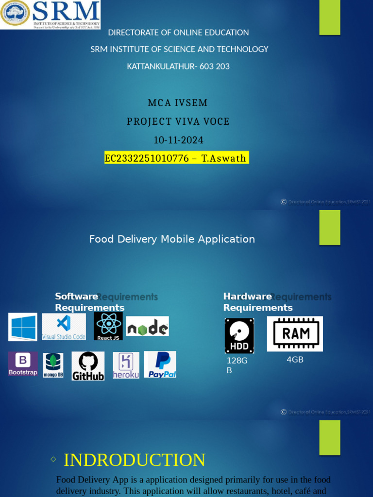 T.Aswath - 776 - Project | PDF | Mobile App | Point Of Sale