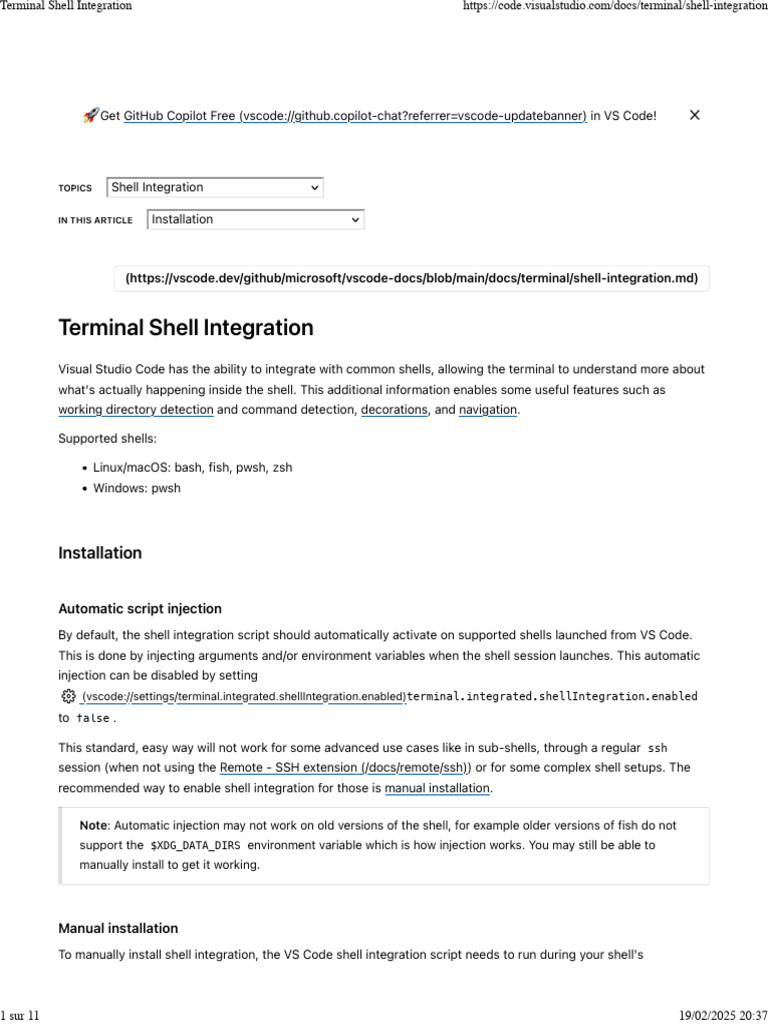 04-Terminal Shell Integration | PDF | Shell (Computing) | Computer Terminal