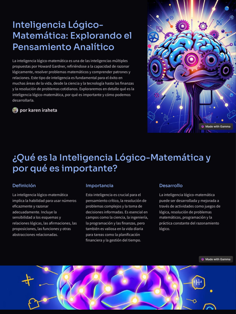 Inteligencia Logico Matematica Explorando El Pensamiento Analitico ...