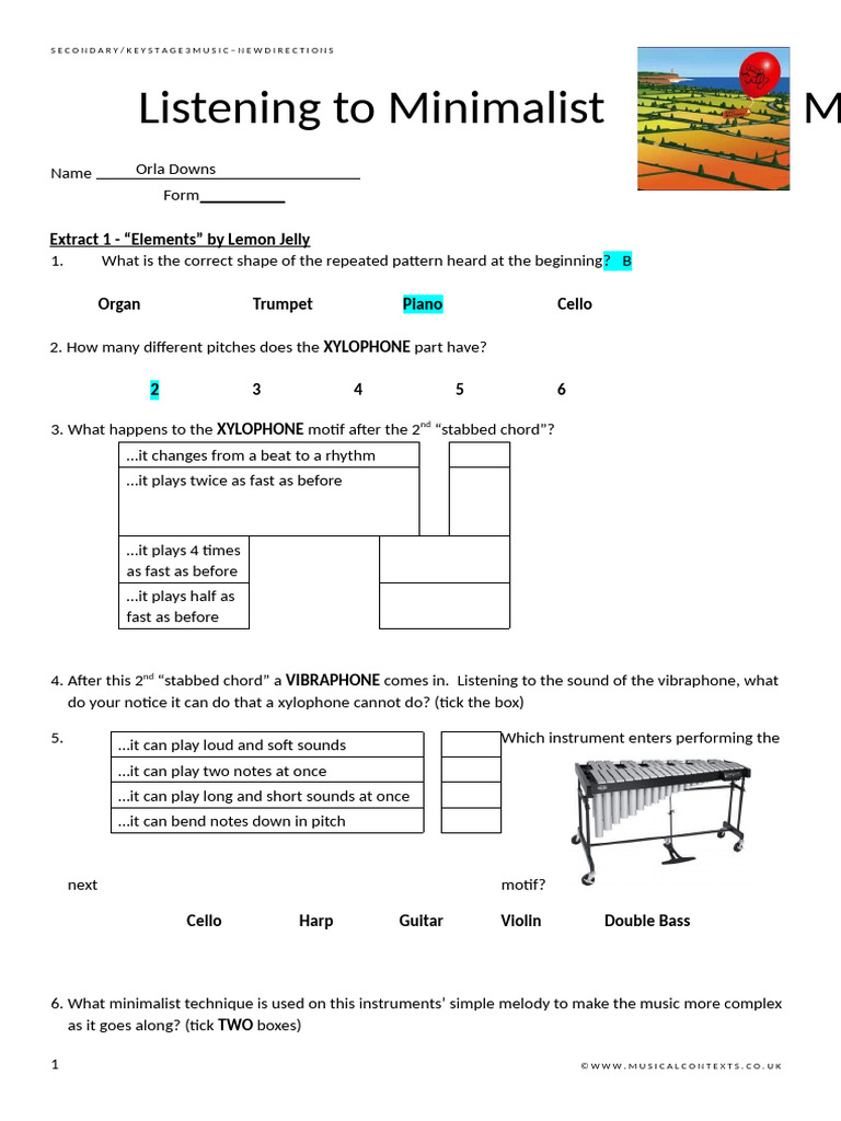 KS3 Music: Exploring Minimalism Techniques | PDF | Guitars | Musical ...