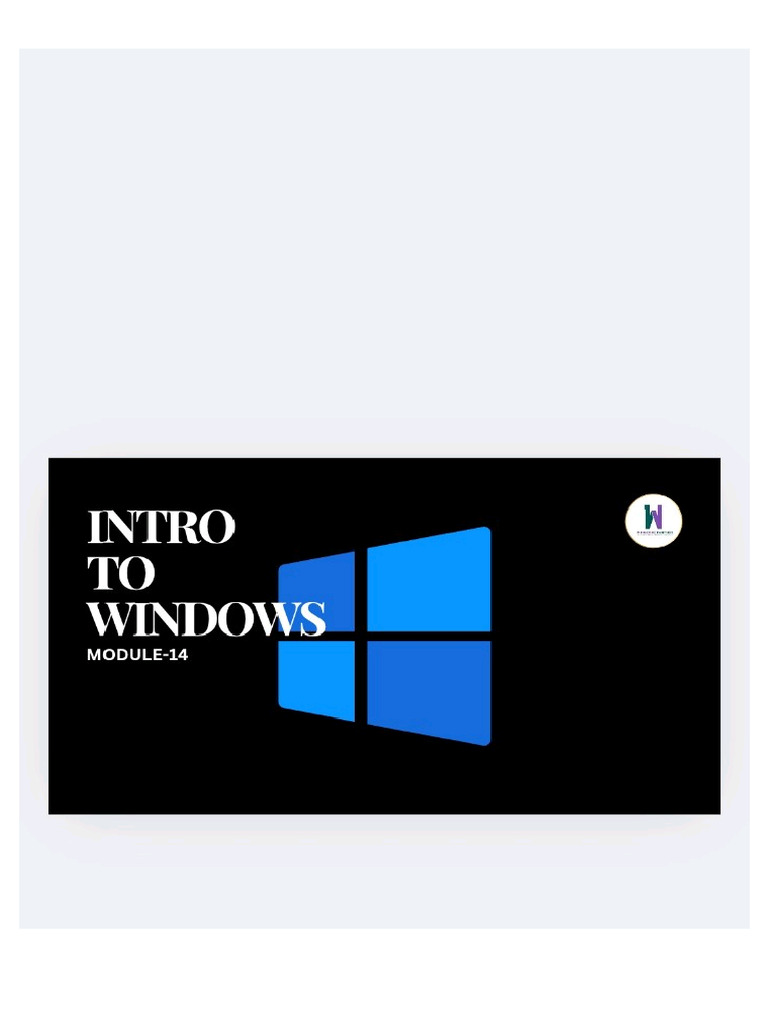 14 Intro to Windows | PDF