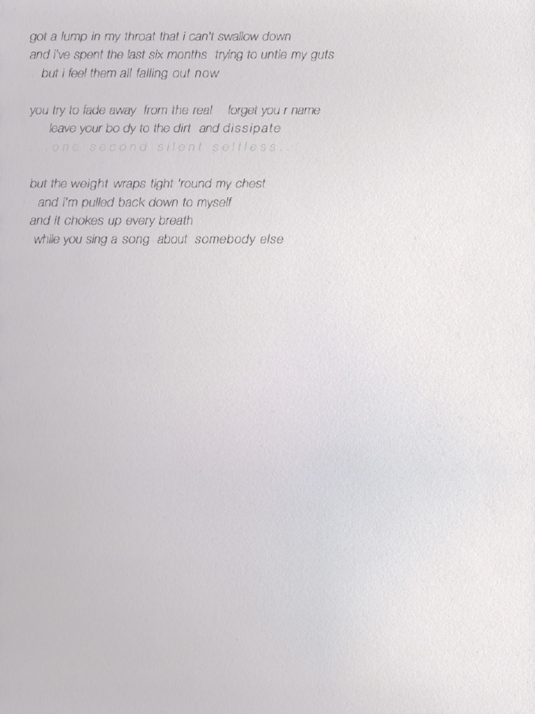 cxdr - someone else's story - lyrics | PDF