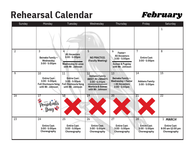Addam's Family_Rehearsal Calendar.pdf | PDF