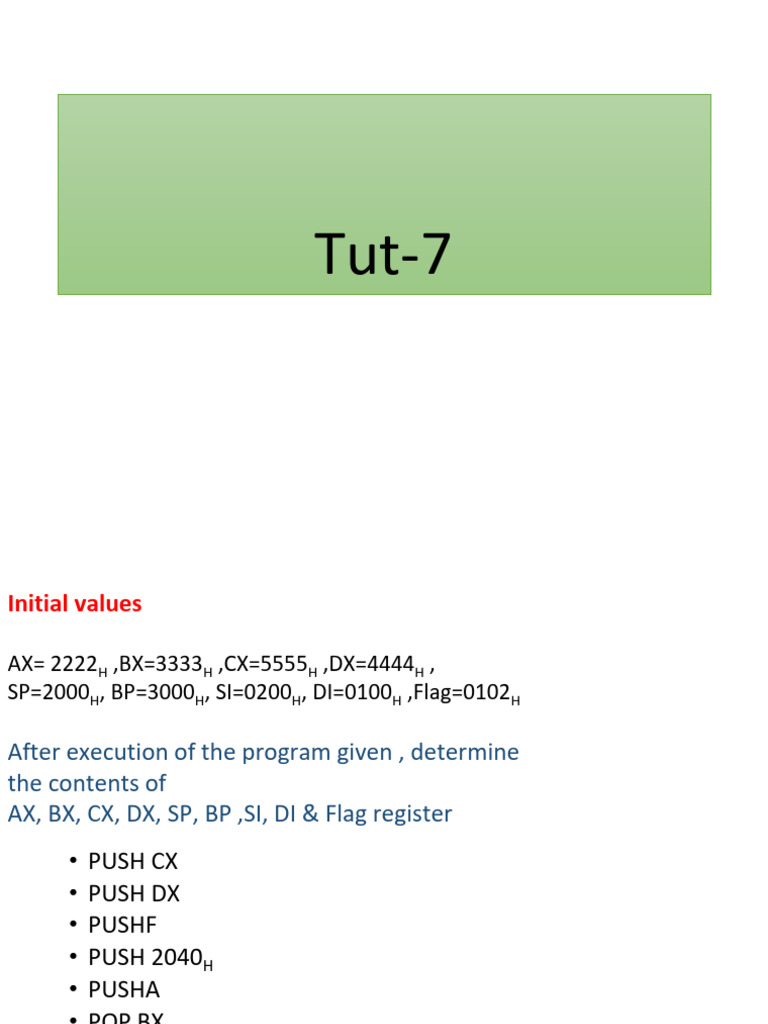 Tut 7 | PDF