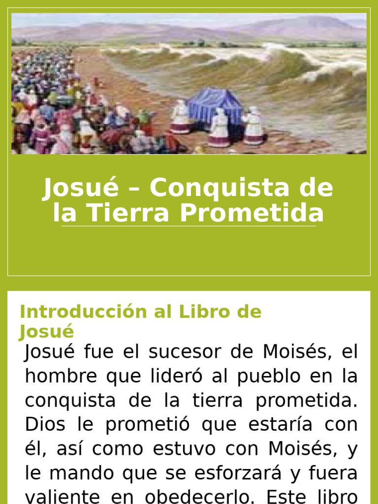 Josué – Conquista de La Tierra Prometida | PDF | Joshua | El antiguo Israel y Judá
