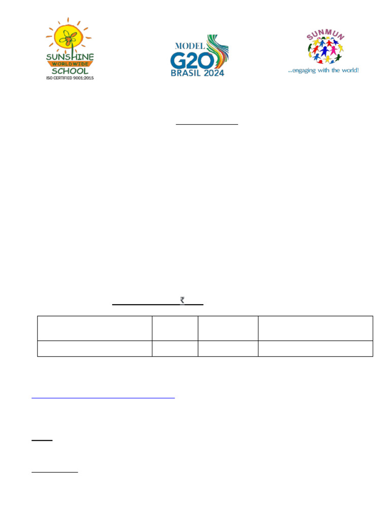 017 - SUNMUN - G20 Circular 2024 | PDF