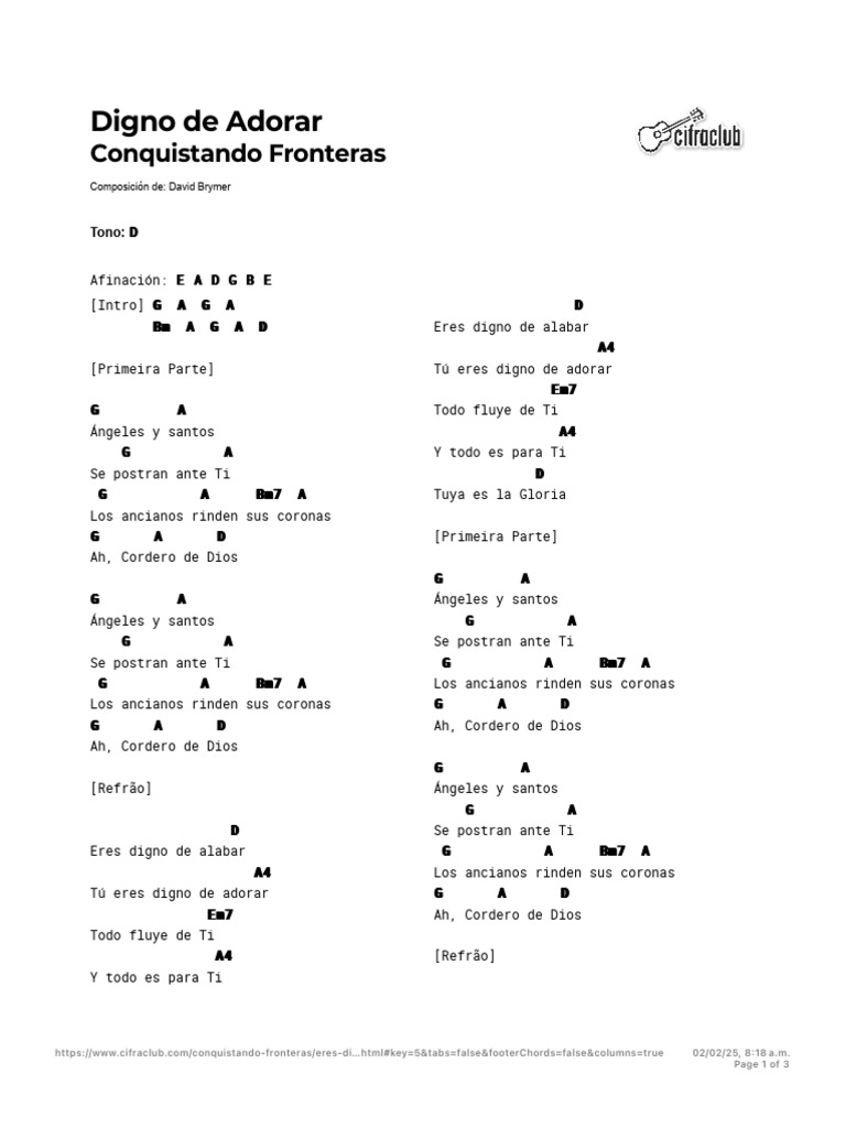 Digno de Adorar D | PDF