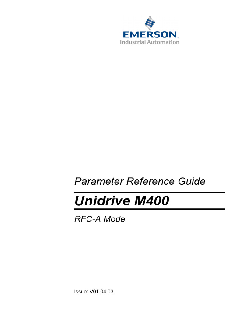 Unidrive M400 Parameter Reference Guide (RFC-A) | PDF | Parameter (Computer Programming ...