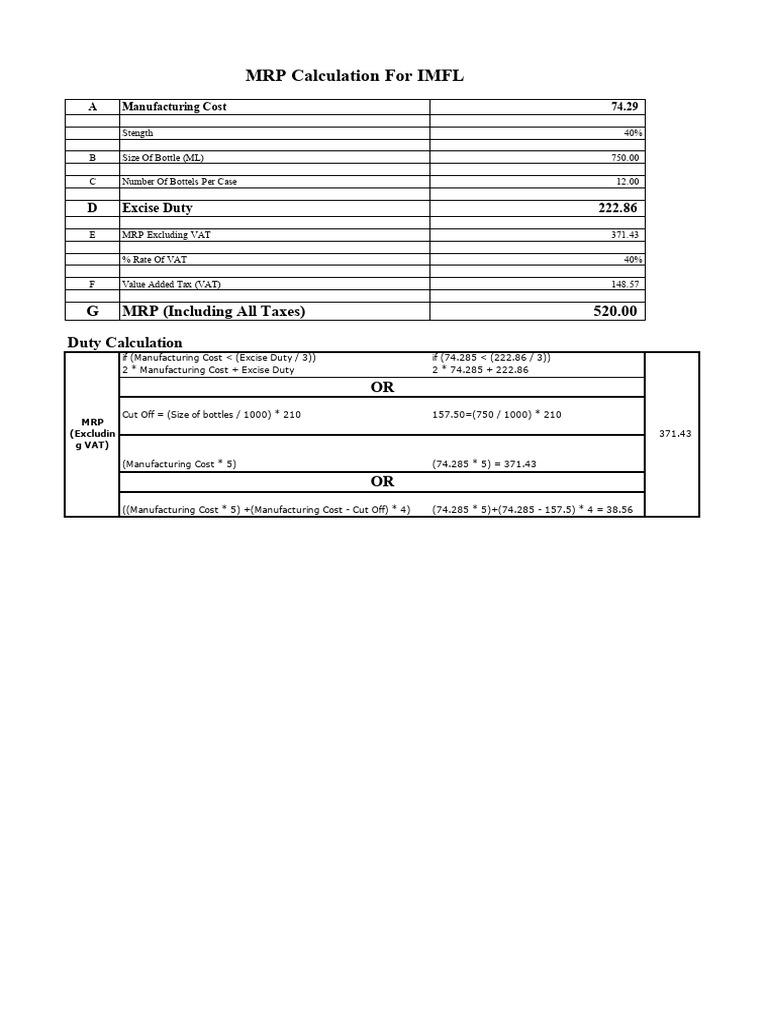 MRP Calculation | PDF