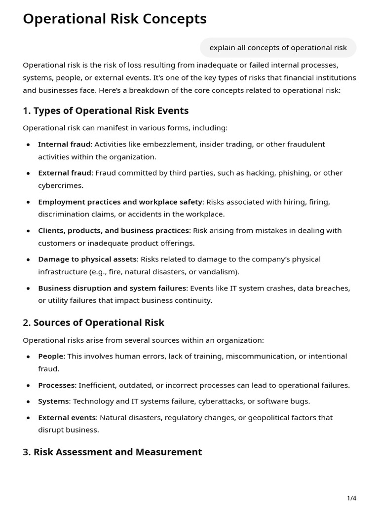 Understanding Operational Risk Management | PDF | Operational Risk | Risk
