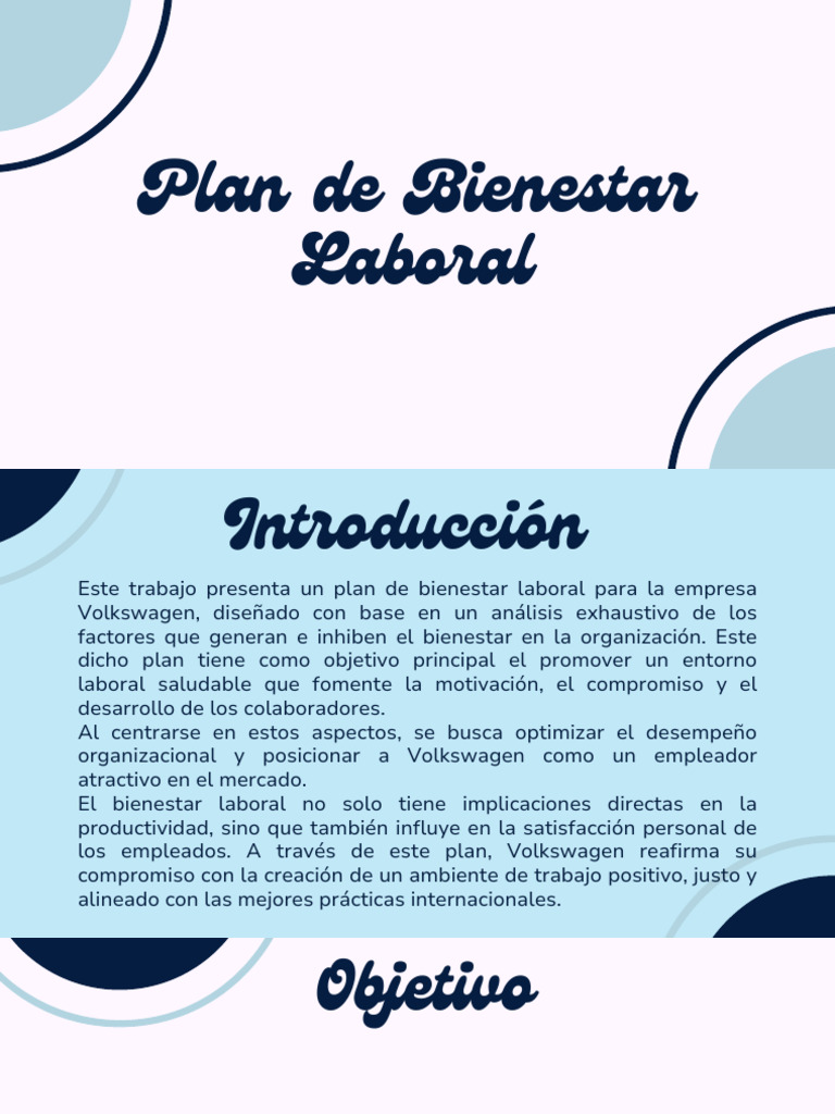 Presentación de Plan de Bienestar Laboral | PDF | Liderazgo | Motivación