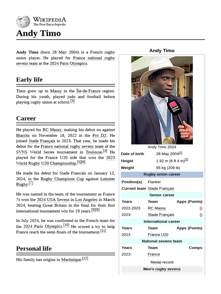 Andy_Timo | PDF | Rugby Union | Rugby Union Teams