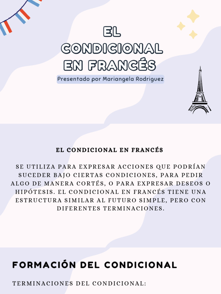 Uso y formación del condicional en francés | PDF