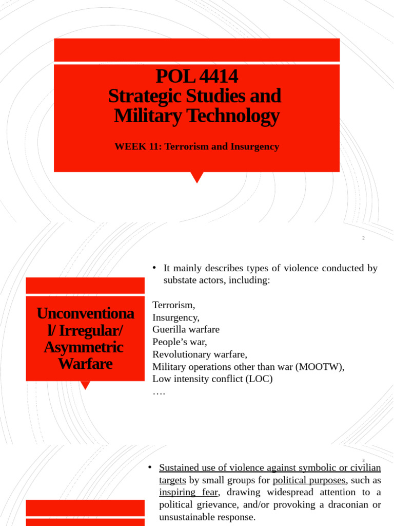 Terrorism and Insurgency in Warfare | PDF | Jihadism | Insurgency