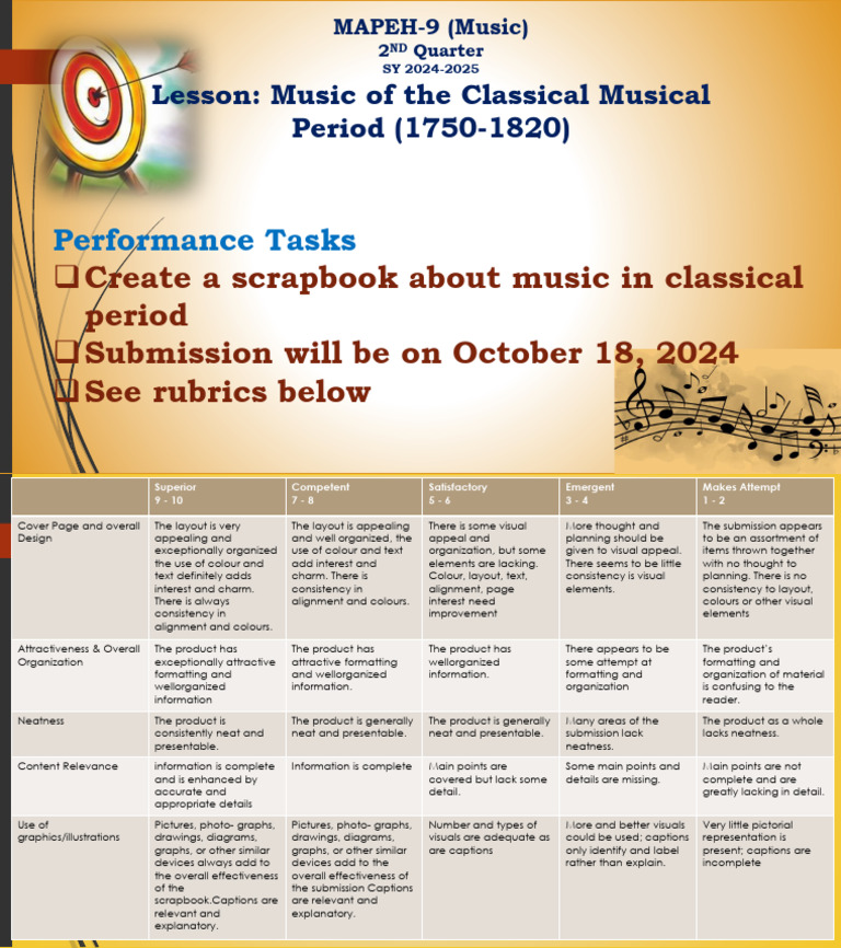 MAPEH 9 Music 2ND QTR PT | PDF | Page Layout | Graphics