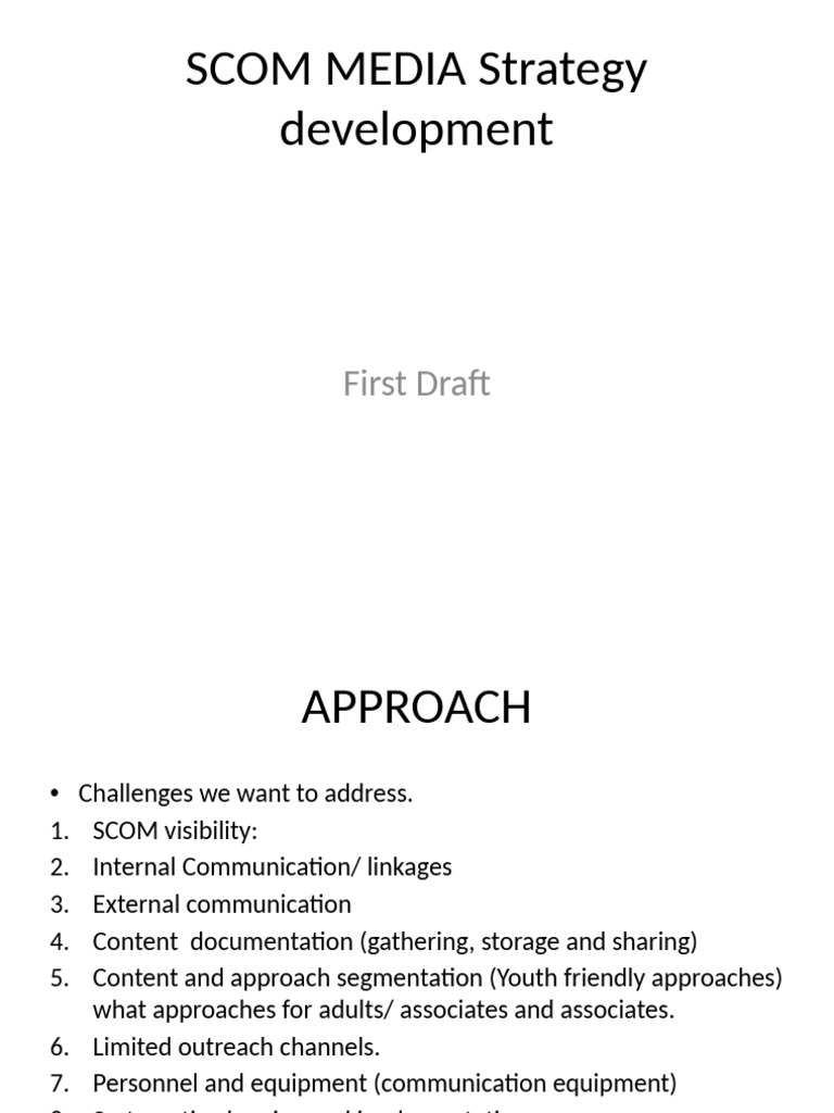 SCOM Media Strategy for Engagement | PDF