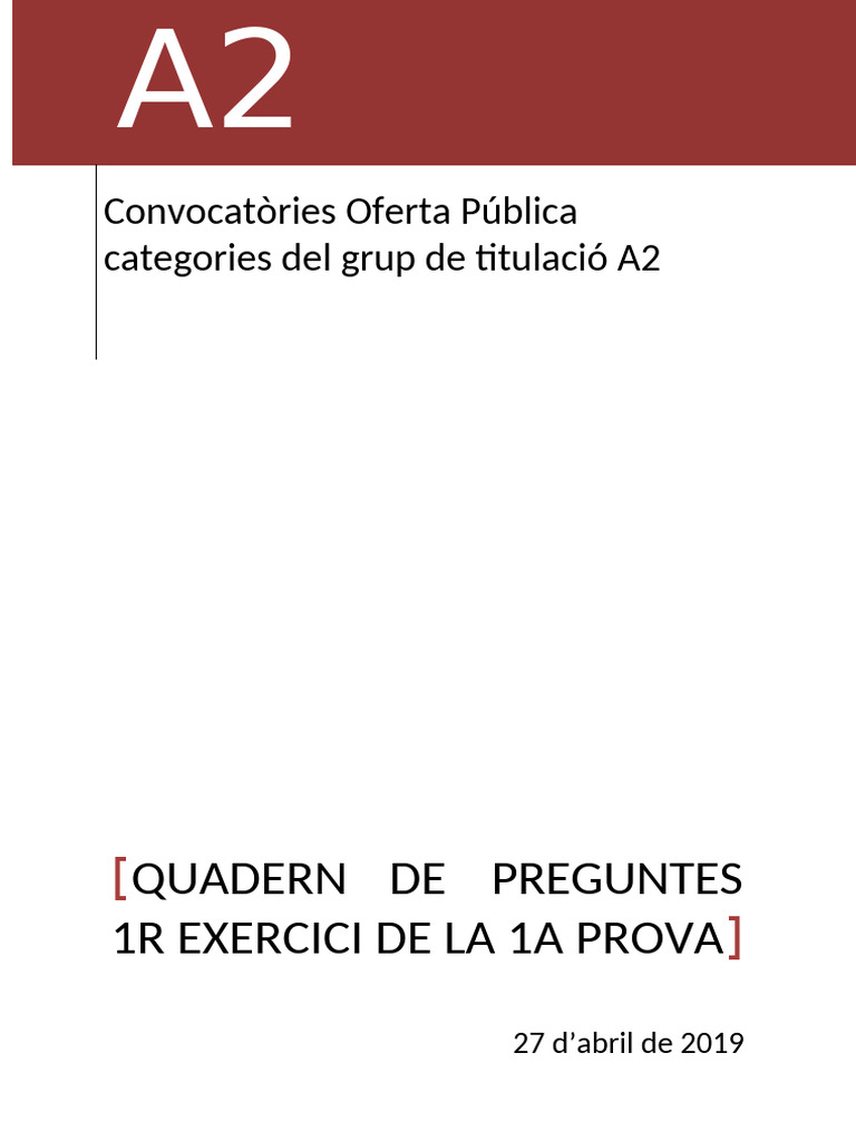 2018 PL COMU A2 Questionari Solucionari Temari General | PDF
