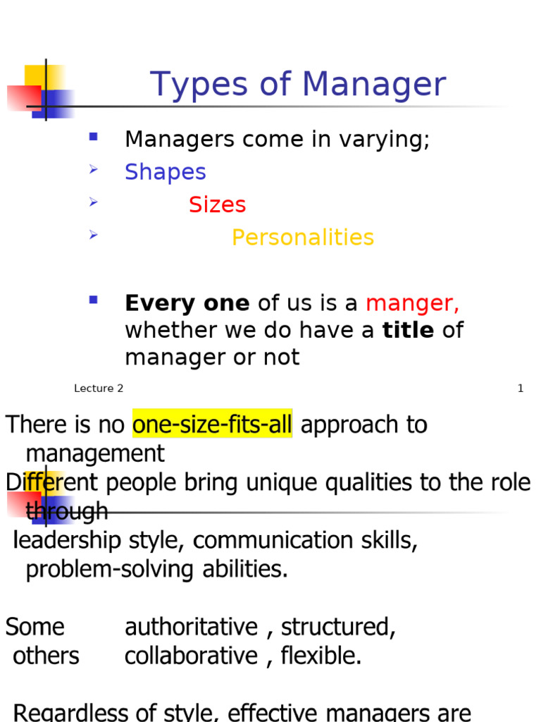 Understanding Management Types and Sizes | PDF | Leadership | Economies ...