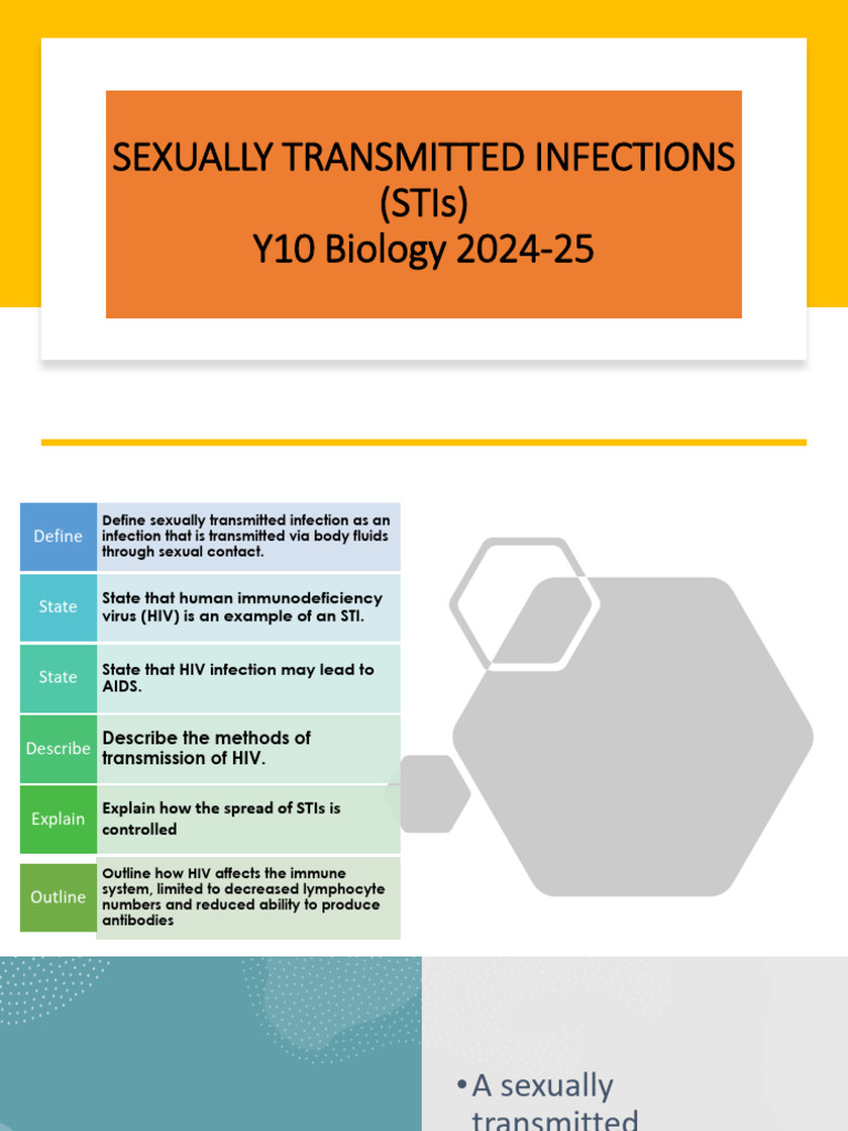 Chapter 16 Reproduction 2023-24 STIs | PDF | Sexually Transmitted Infection | Infection
