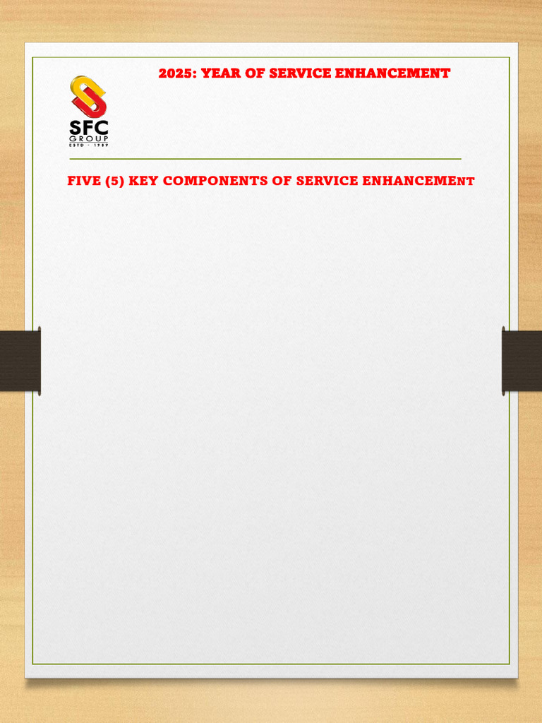 2025 Year of Enhancement Poster | PDF | Restaurants | Customer Experience