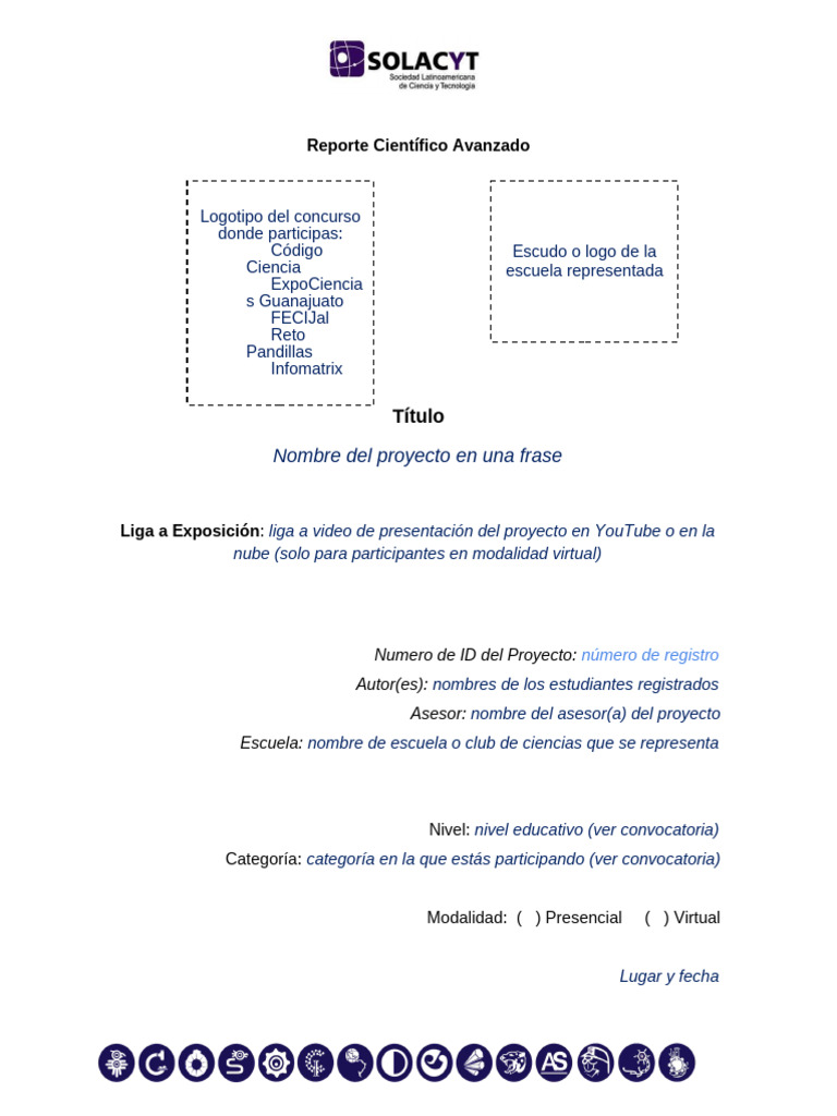 Formato Reporte Cientifico | PDF | Hipótesis | Teoría