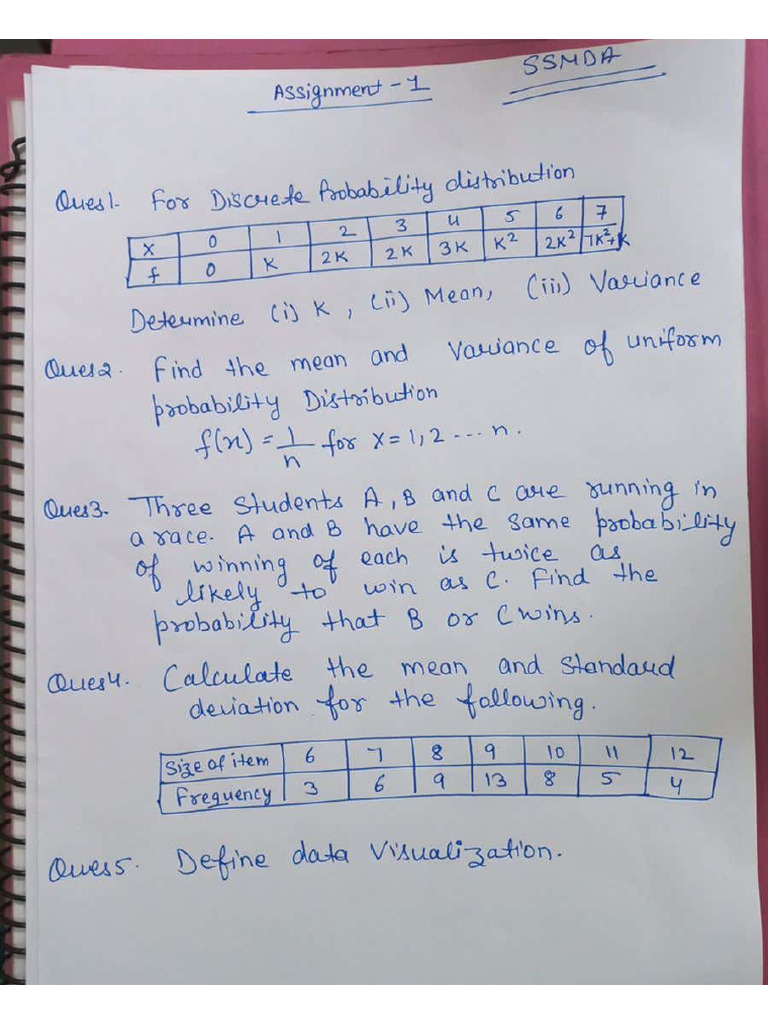 SSMDA Assignment 1 | PDF