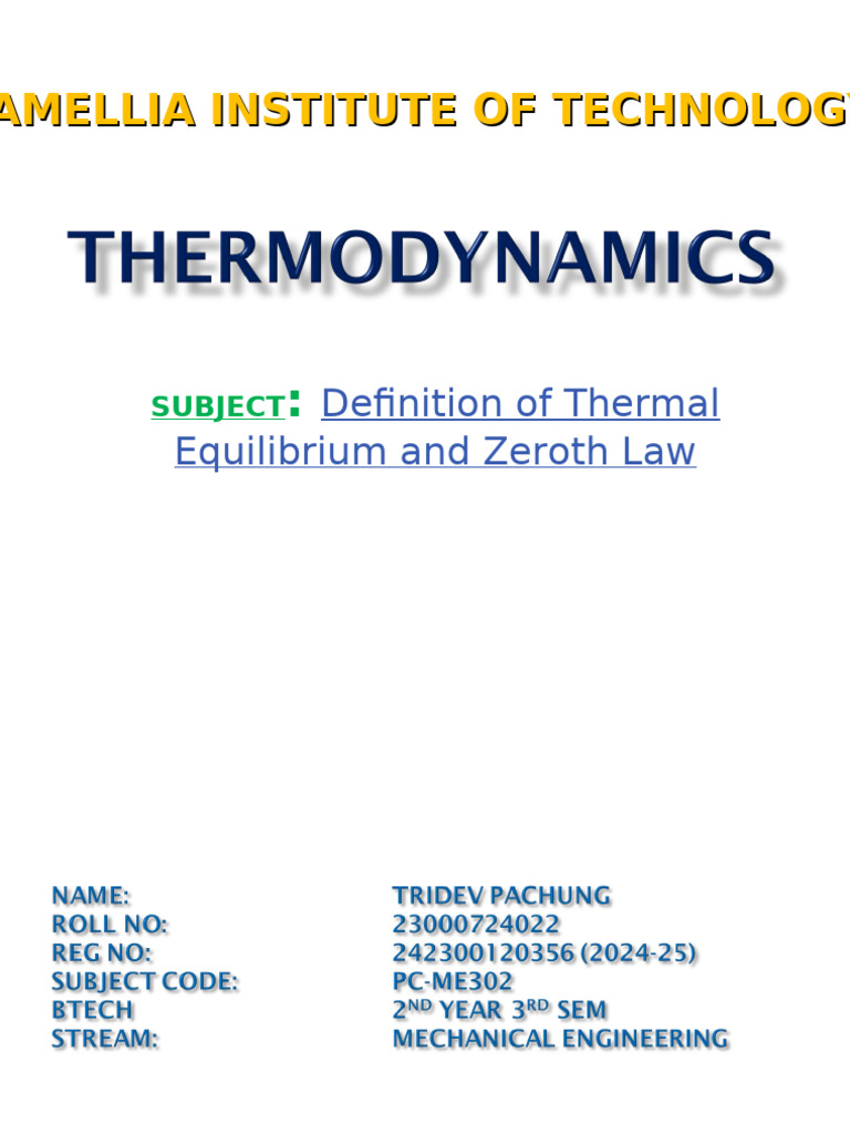 Thermodynamics | PDF