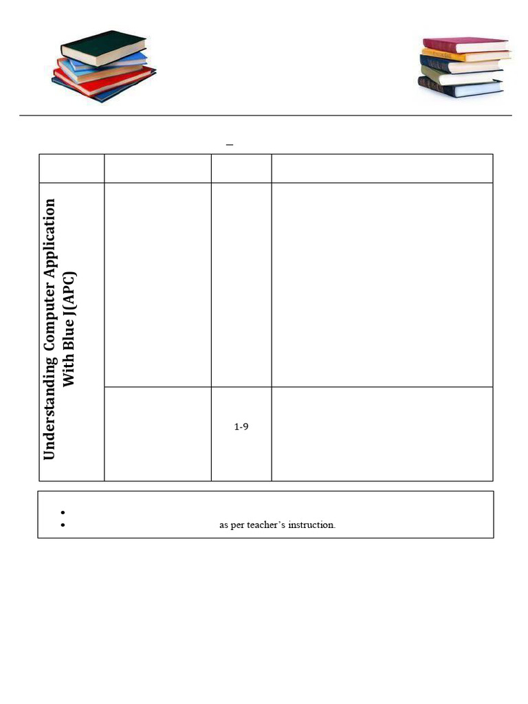 Class 9 Computer Application Syllabus | PDF