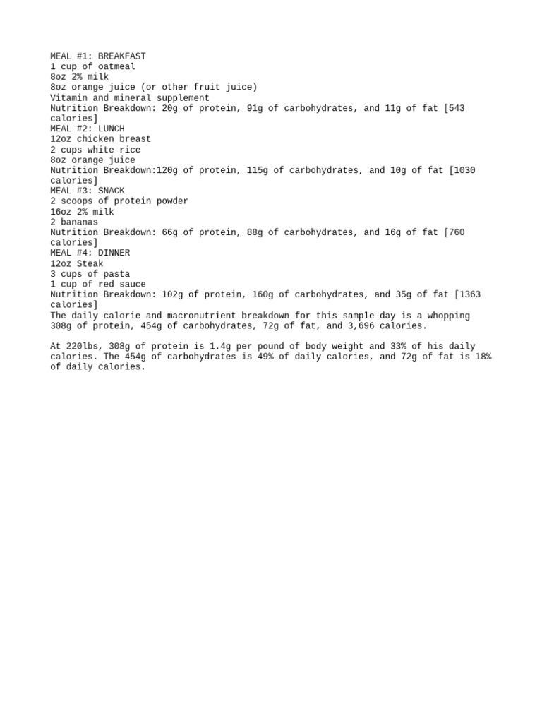 mike ty diet plan | PDF