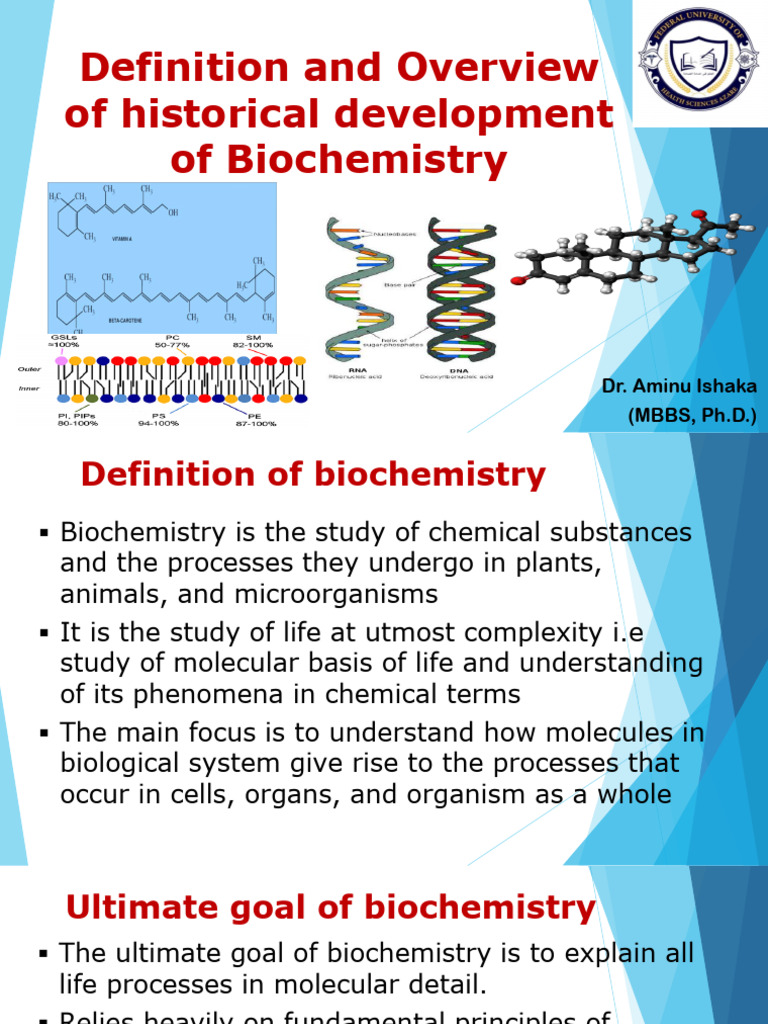 Definition and Overview of Historical Development of Biochemistry | PDF ...