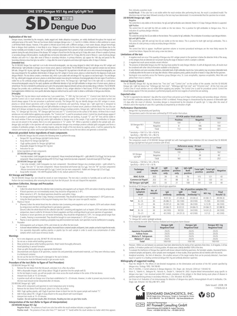 Dengue Duo Package Insert | PDF
