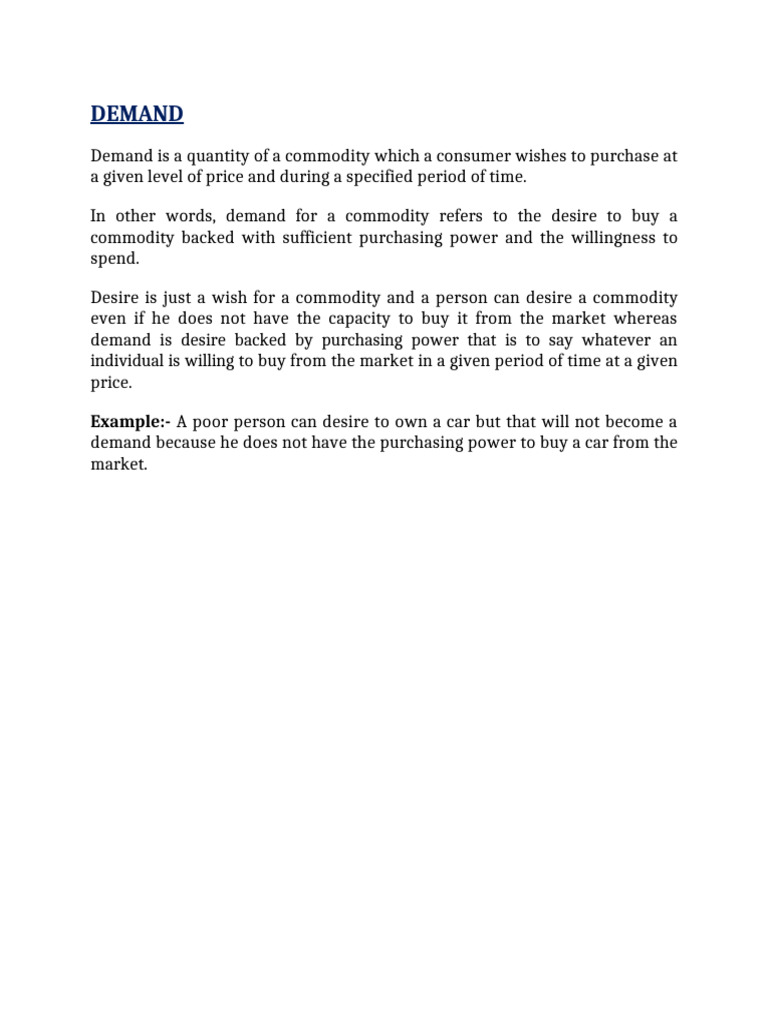 UNIT 2 | PDF | Demand | Demand Curve