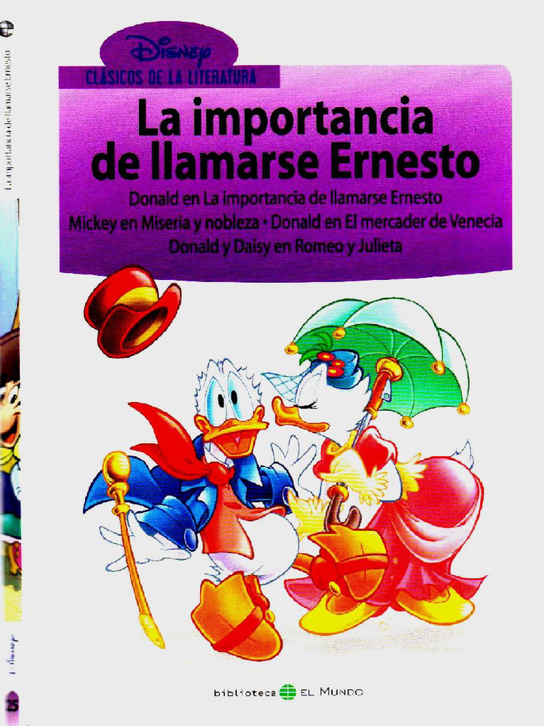 Clasicos de La Literatura Disney 25. La Importancia de Llamarse Ernesto | PDF