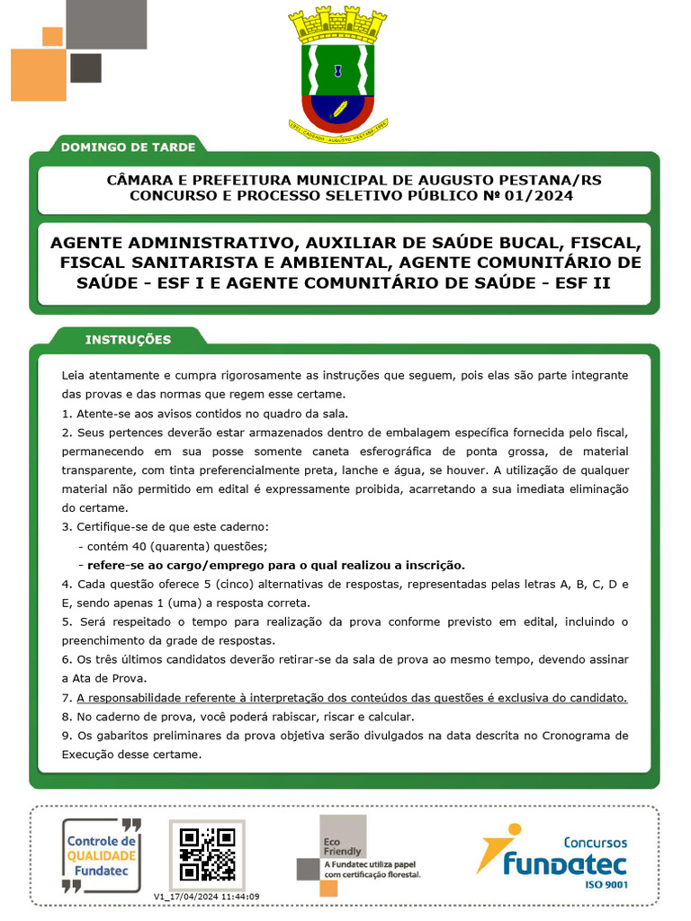 Agente Comunitario de Saude Esf II | PDF | Raça (categorização humana ...