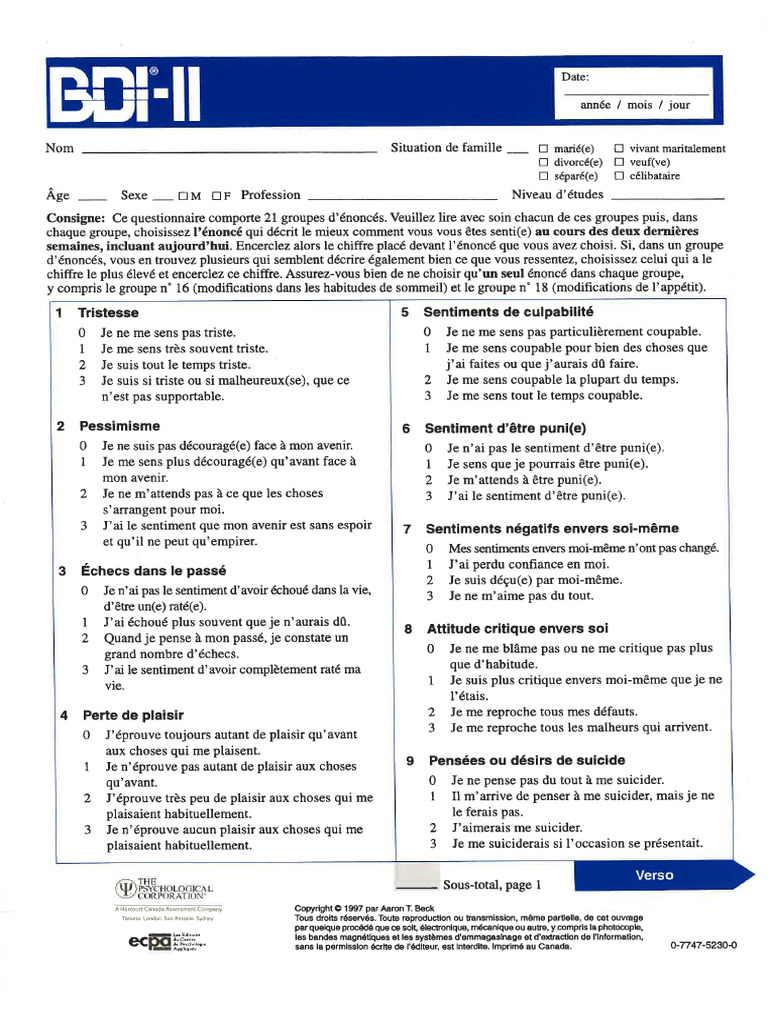 Bdi Ii | PDF