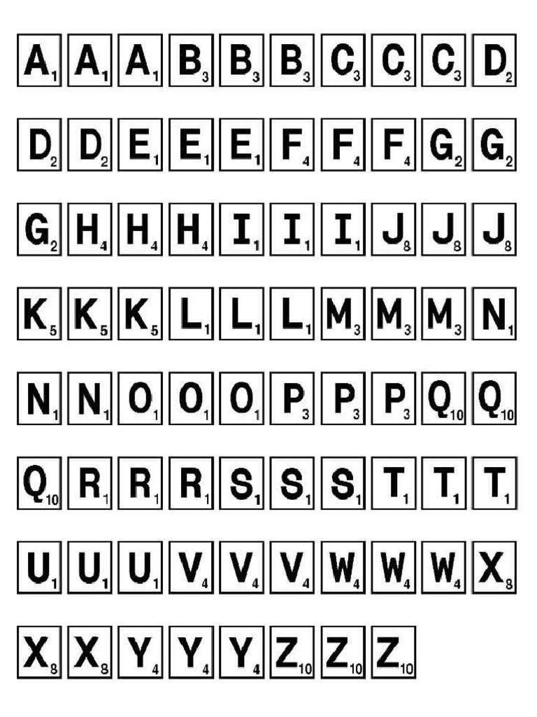 Formato de Letras Scrabble | PDF