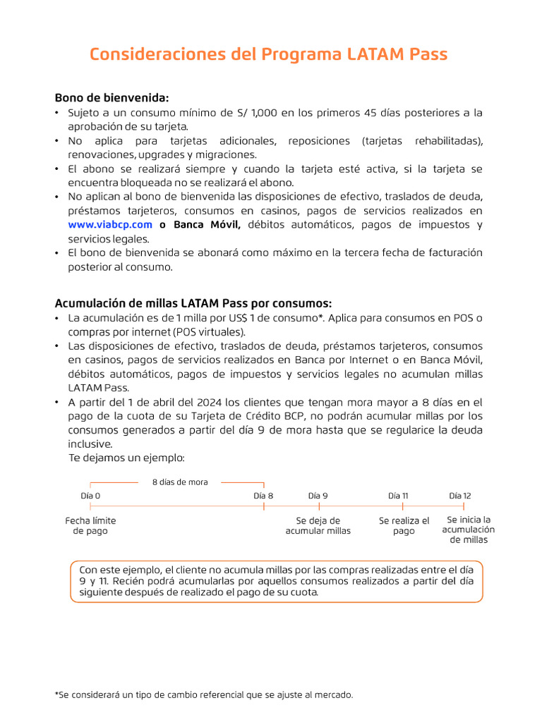 Consideraciones+Del+Programa+LATAM+Pass++AMEX+PLATINUM | PDF