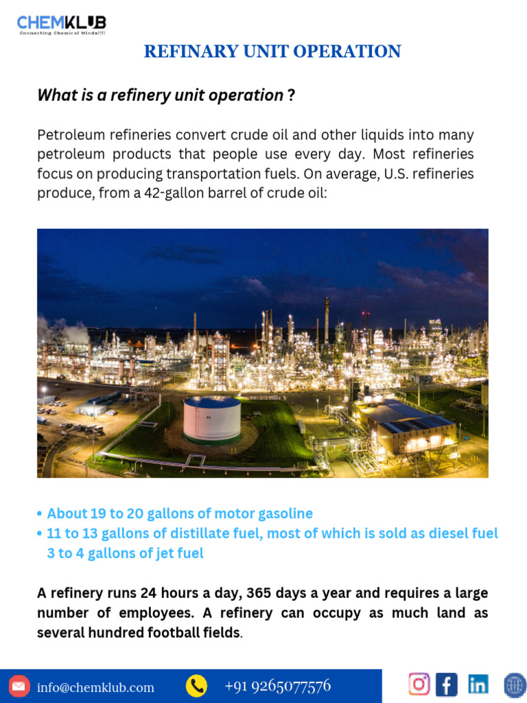 Refinery | PDF | Oil Refinery | Cracking (Chemistry)