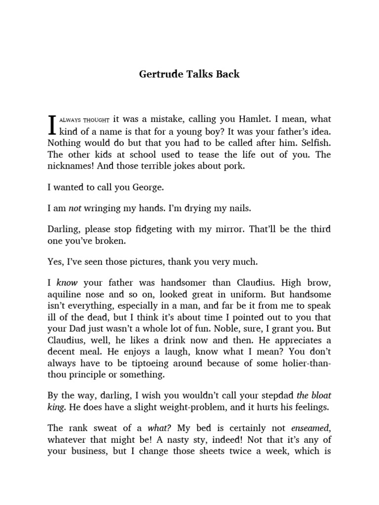 14 Gertrude Talks Back Atwood, Margaret | PDF