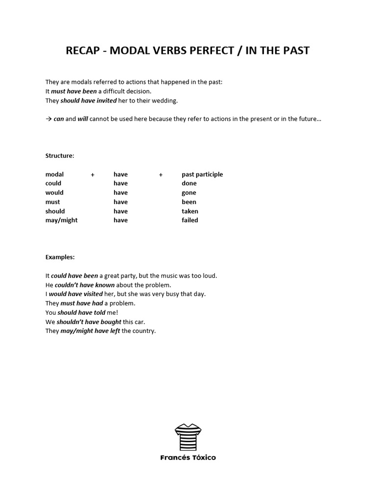 Recap Modal Verbs Perfect | PDF | Linguistic Typology | Semantic Units