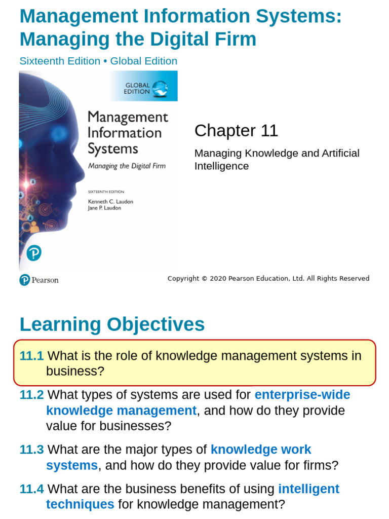 Laudon Mis16 PPT Ch11 KL CE 2 | PDF | Artificial Intelligence | Intelligence (AI) & Semantics