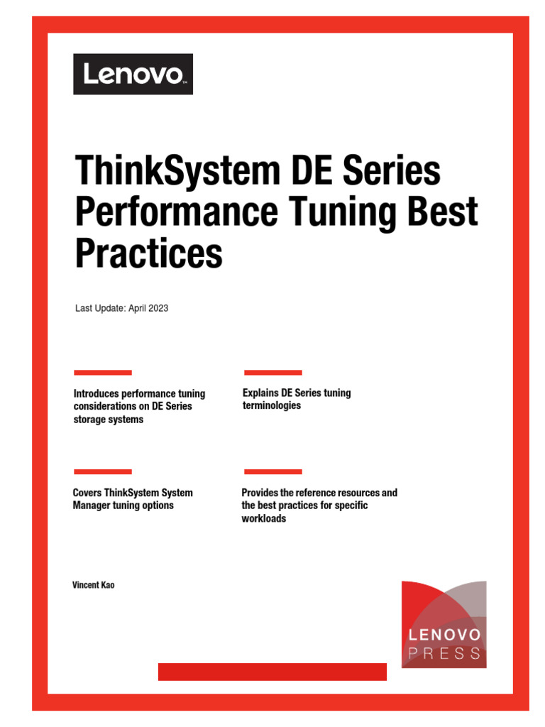 ThinkSystem DE Series Performance Tuning Best Practice | PDF | Solid ...