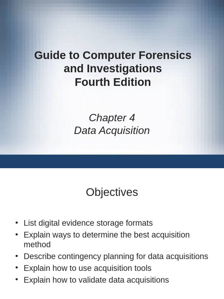 Chapter 4 - Data Acquisition | PDF | Computer File | Computer Data Storage